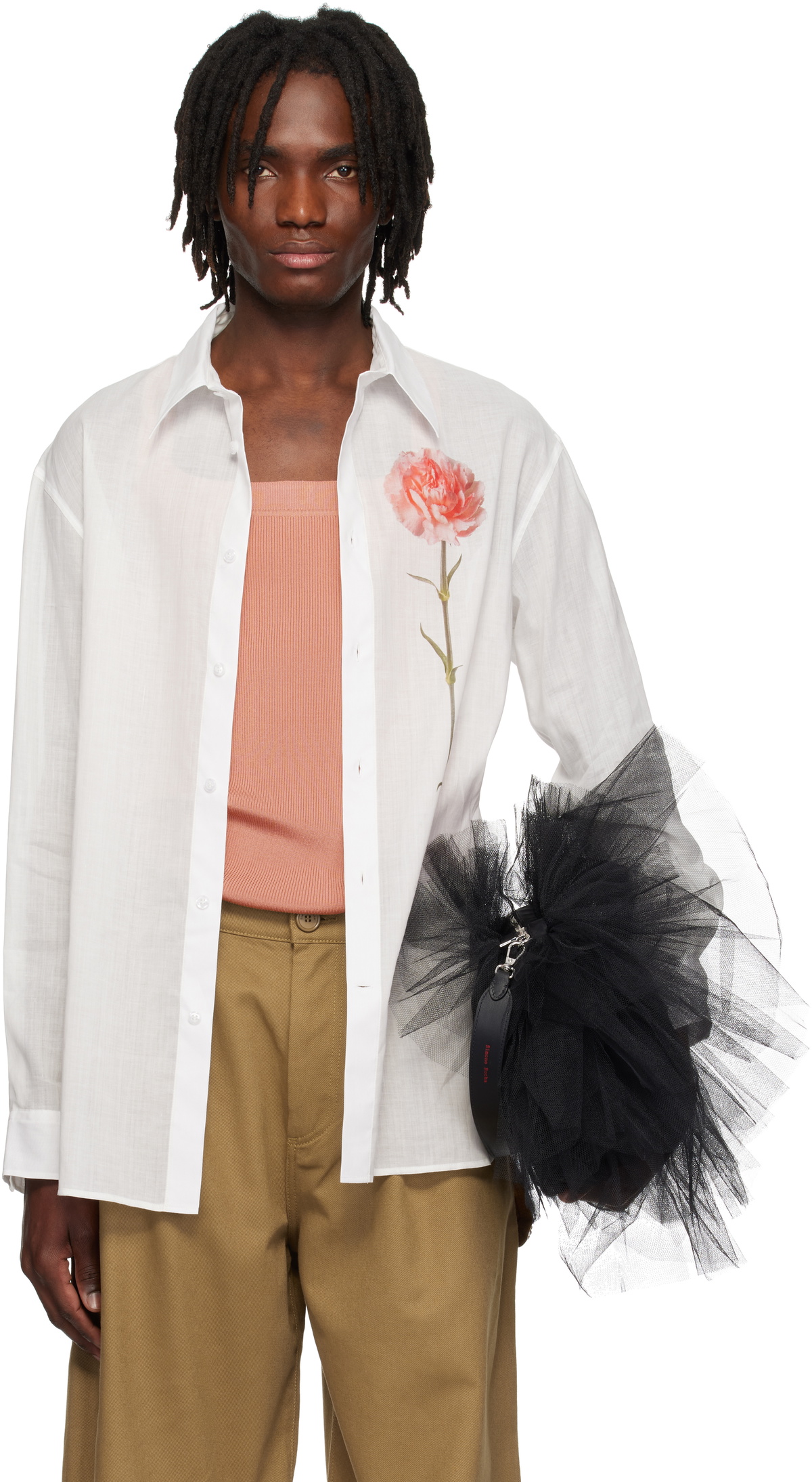 Simone Rocha White Carnation Easy Shirt Simone Rocha