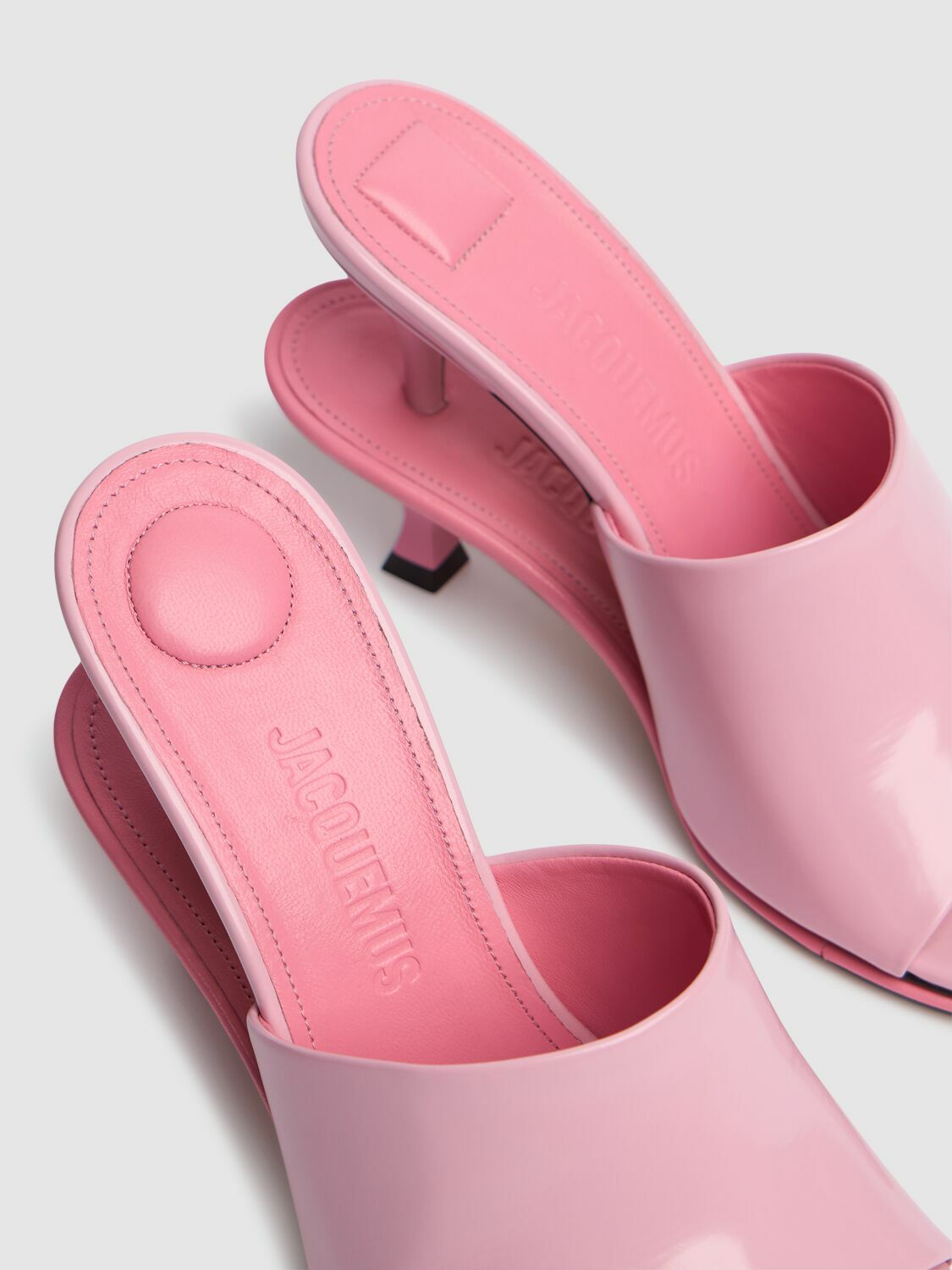 JACQUEMUS 100mm Les Doubles Leather Mules Jacquemus