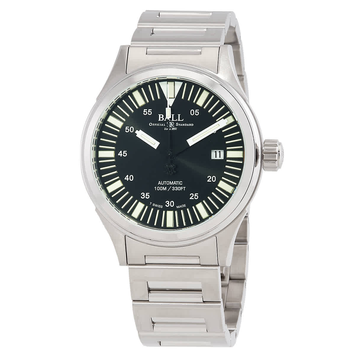 Ball Fireman Night Train Automatic Black Dial Mens Watch NM2188C-S21 ...