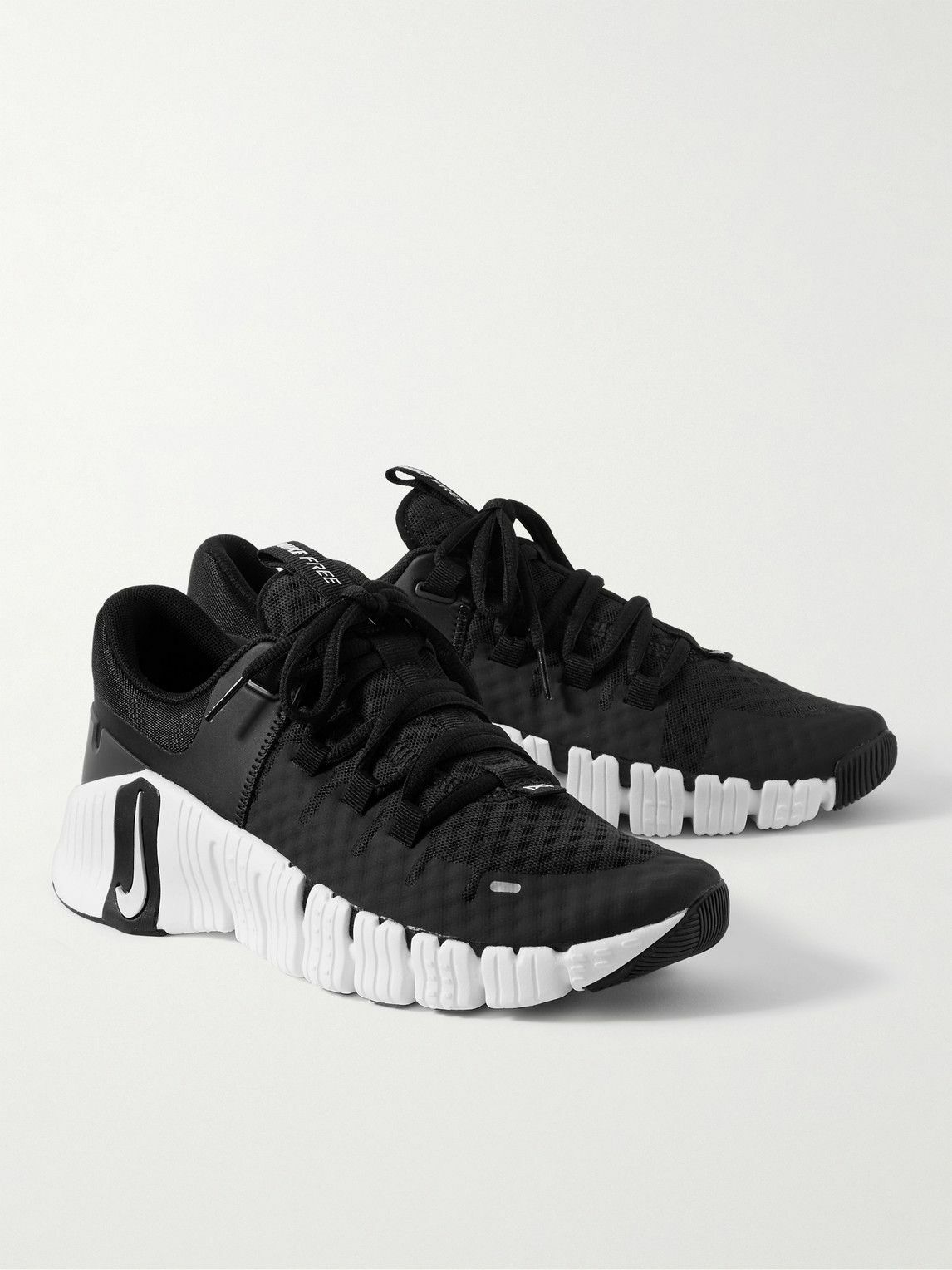 Nike Training - Free Metcon 5 Rubber-Trimmed Mesh Sneakers - Black Nike ...