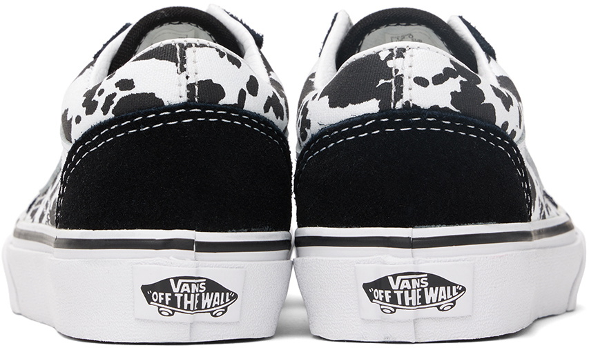 Vans Kids Black & White Cow Old Skool Little Kids Sneakers Vans