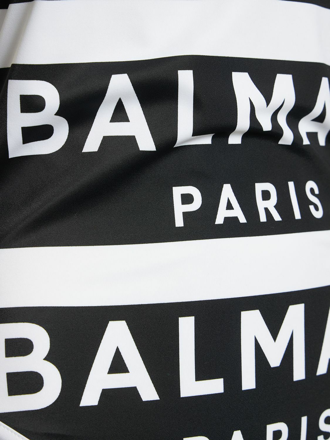 BALMAIN Logo Print One Piece Swimsuit Balmain