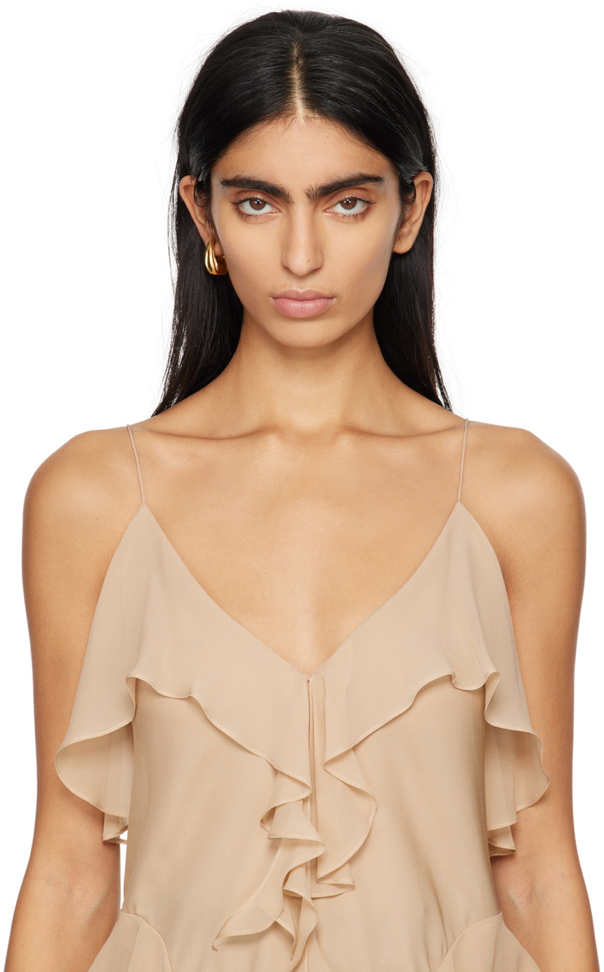 KHAITE Gold 'The Small Olivia' Hoop Earrings Khaite