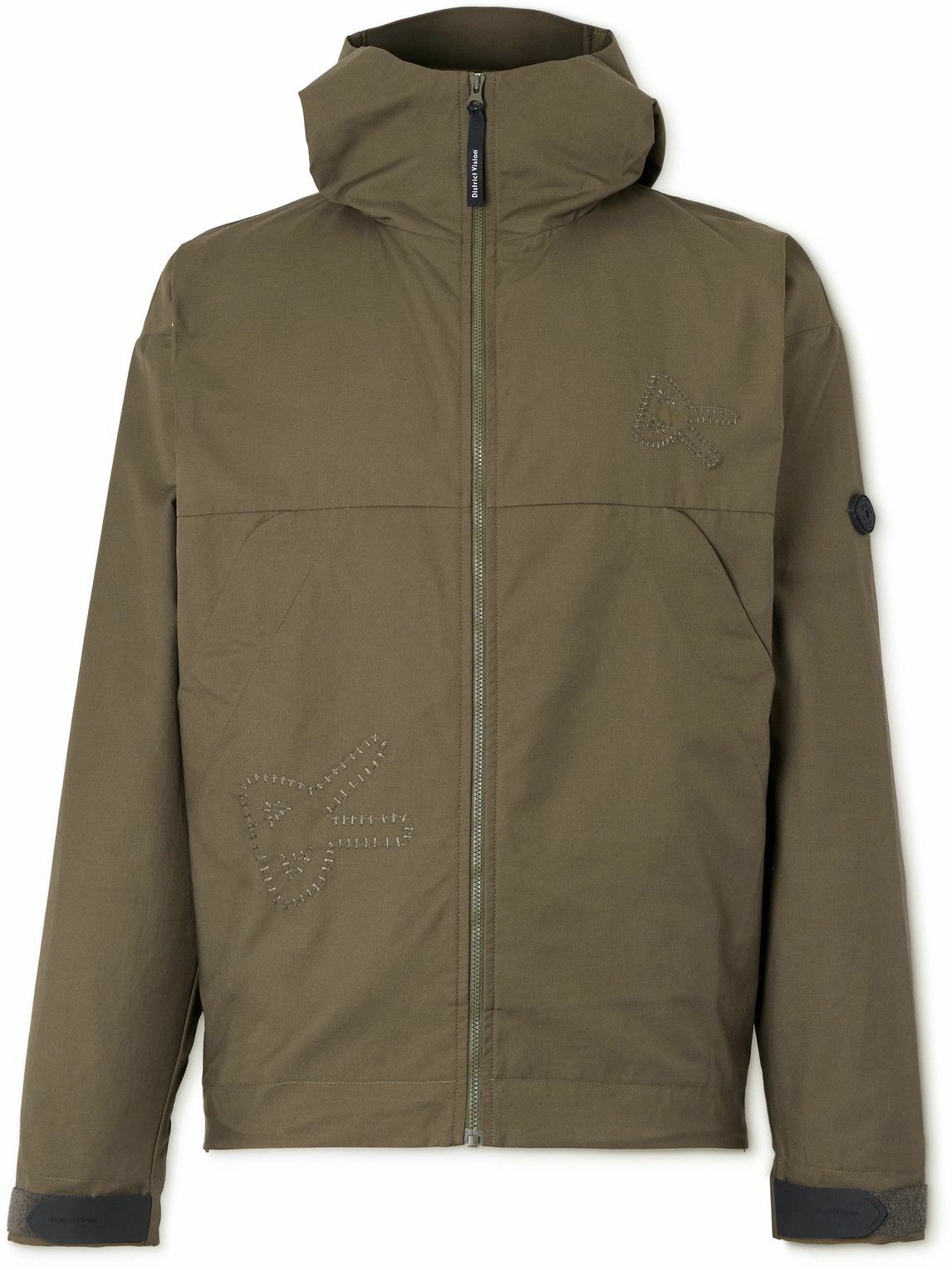 DISTRICT VISION - Logo-Embroidered Organic Cotton-Blend Twill Hooded ...