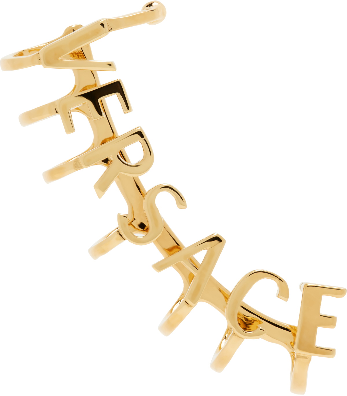 Versace Gold Logo Single Earring Versace