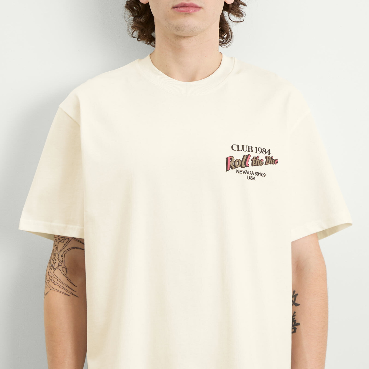 Club 1984 Men's The Player T-Shirt in Off White Club 1984