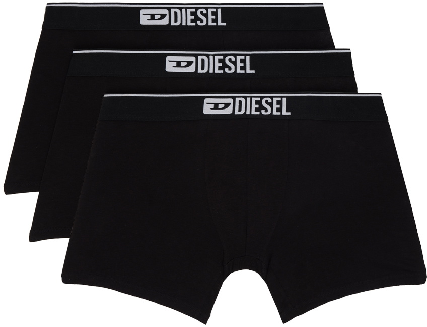 Diesel Three-Pack Black Umbx-Sebastian Boxer Briefs Diesel
