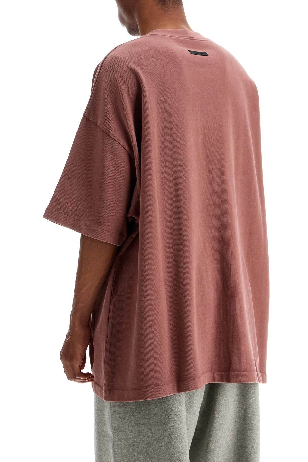 FEAR OF GOD ESSENTIALS heavy crewneck tee Red Fear Of God Essentials