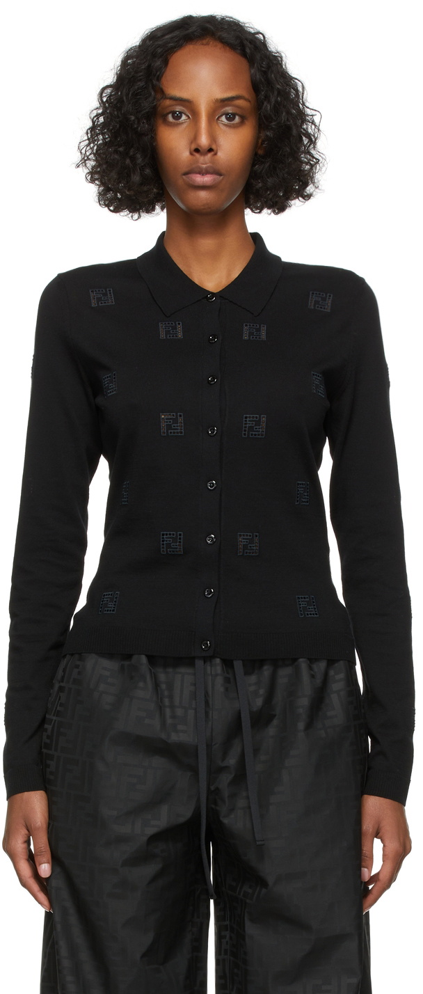 Fendi Black FF Cardigan Fendi