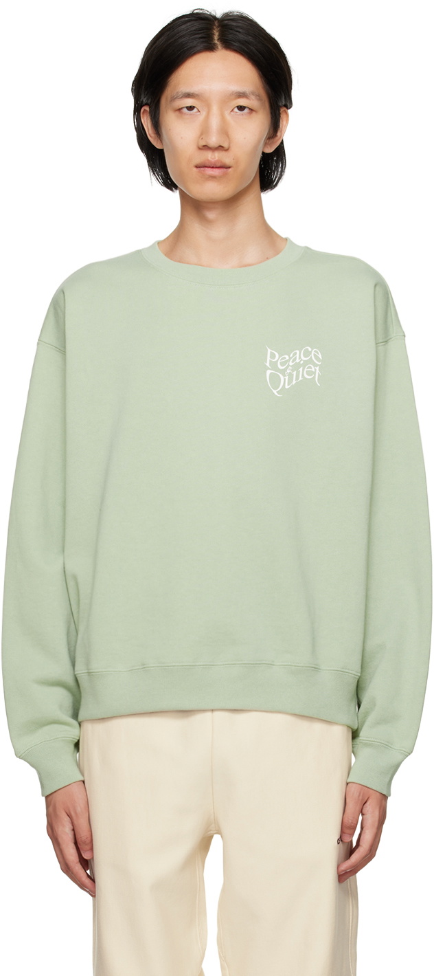 Museum of Peace & Quiet Green Warped Sweatshirt Museum of Peace and Quiet