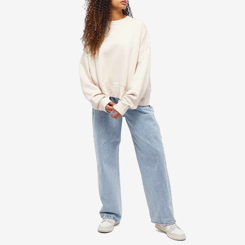 Nike Women's Essentials Crew Sweat in Pearl White/White Nike