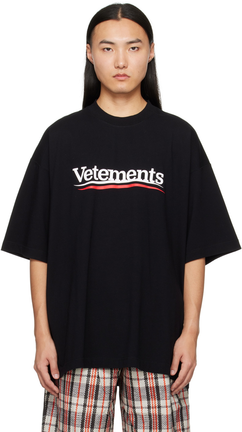 VETEMENTS Black Campaign T-Shirt Vetements