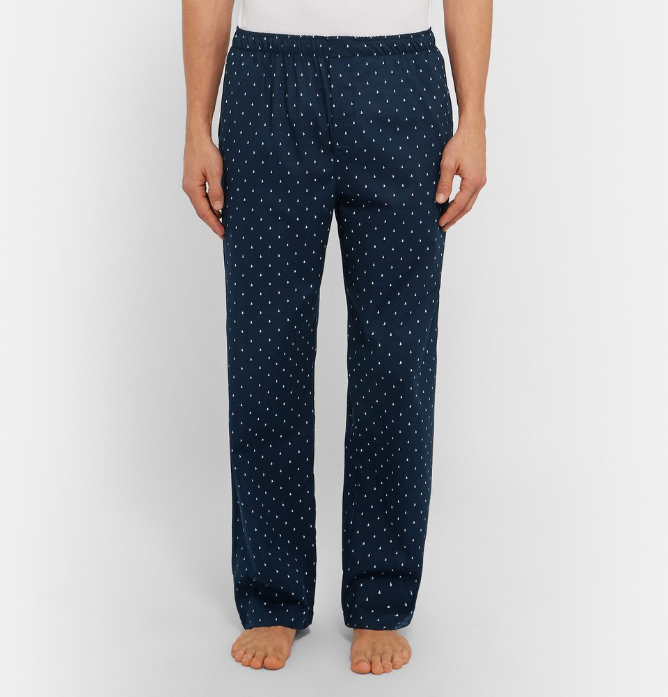 Derek Rose - Nelson Printed Cotton Pyjama Set - Men - Navy Derek Rose