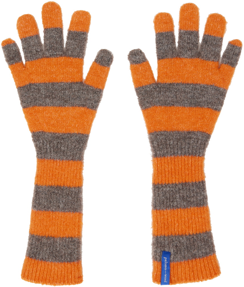 Paloma Wool Orange & Gray Patum Gloves Paloma Wool
