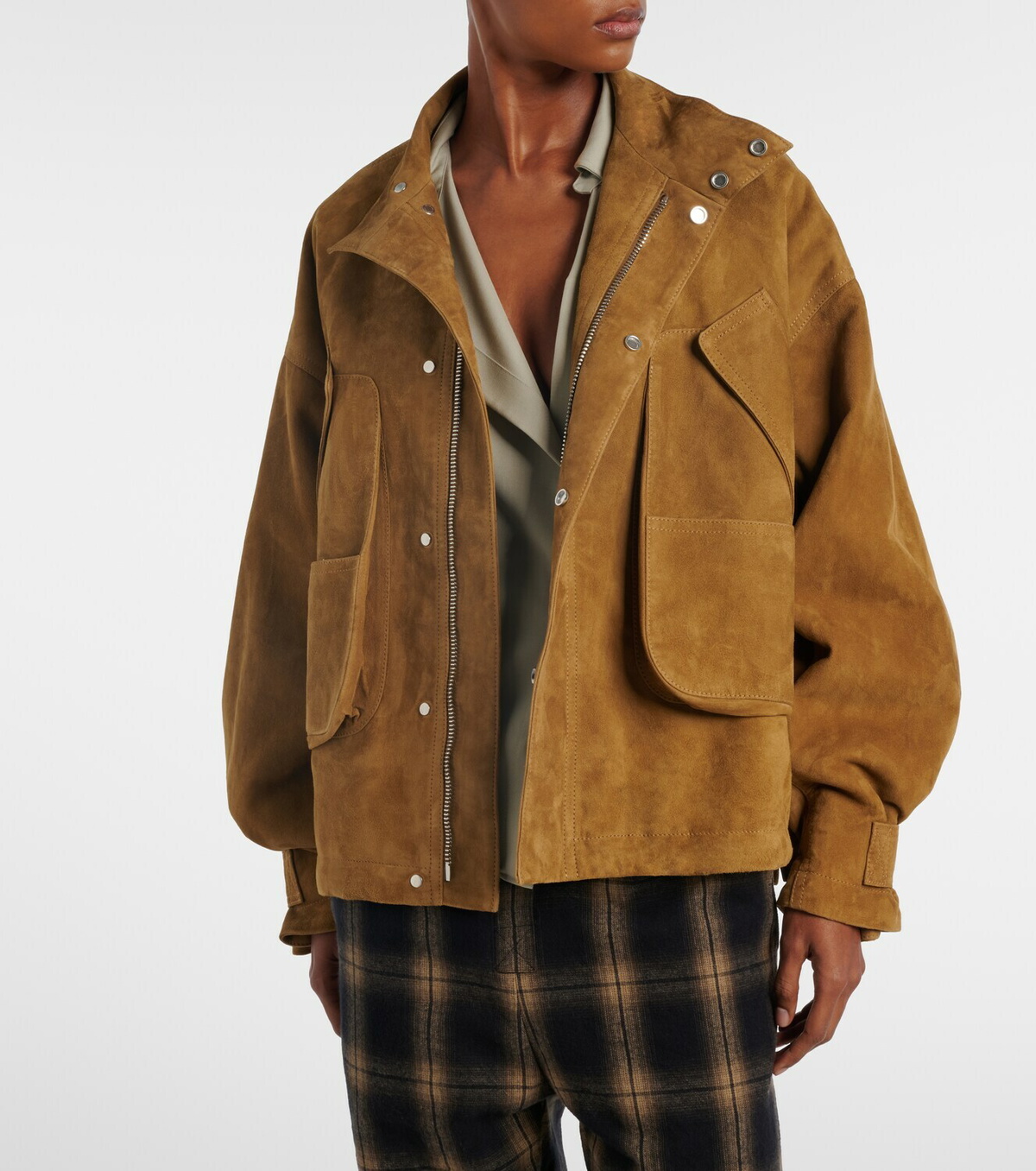 The Attico Suede bomber jacket The Attico