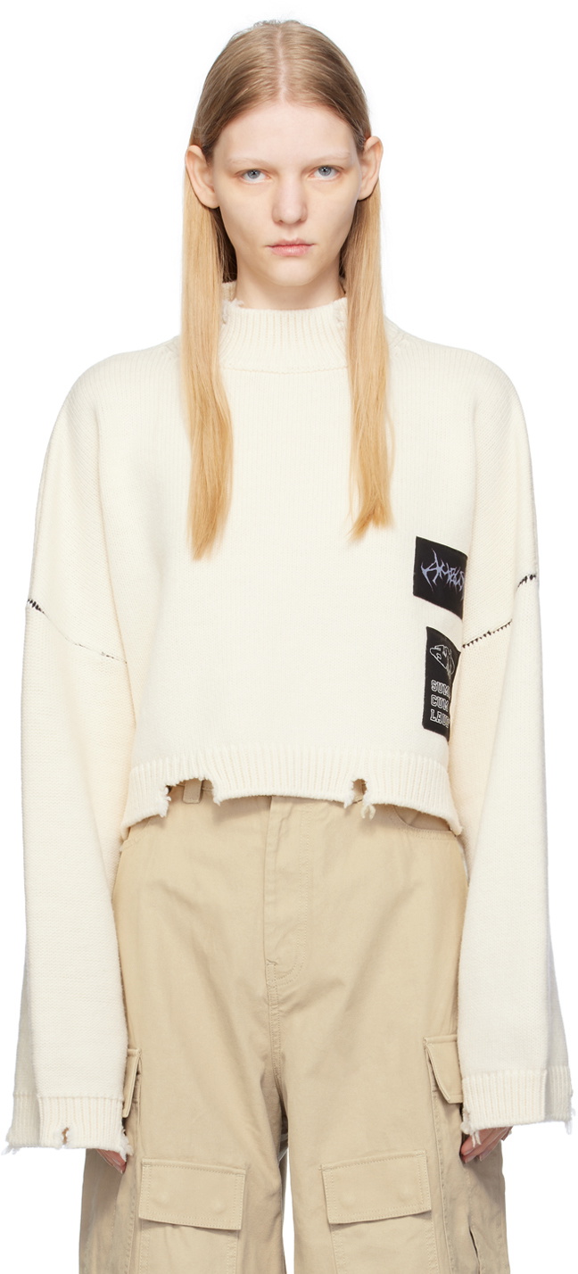 AMBUSH White Cropped Turtleneck Ambush
