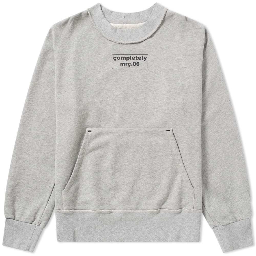 Mr. Completely Front & Back Box Logo Crew Sweat Grey Mr. Completely