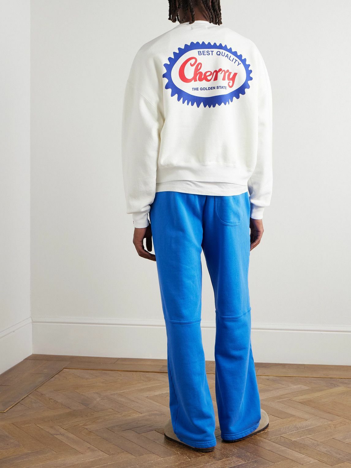 Cherry Los Angeles - Logo-Embroidered Cotton-Jersey Sweatshirt - White ...