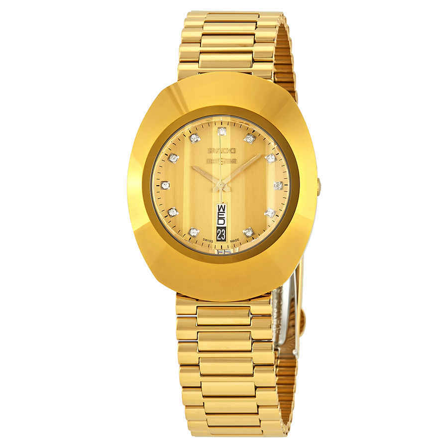 Rado The Original Diamond Gold Dial Watch R12304303 Rado
