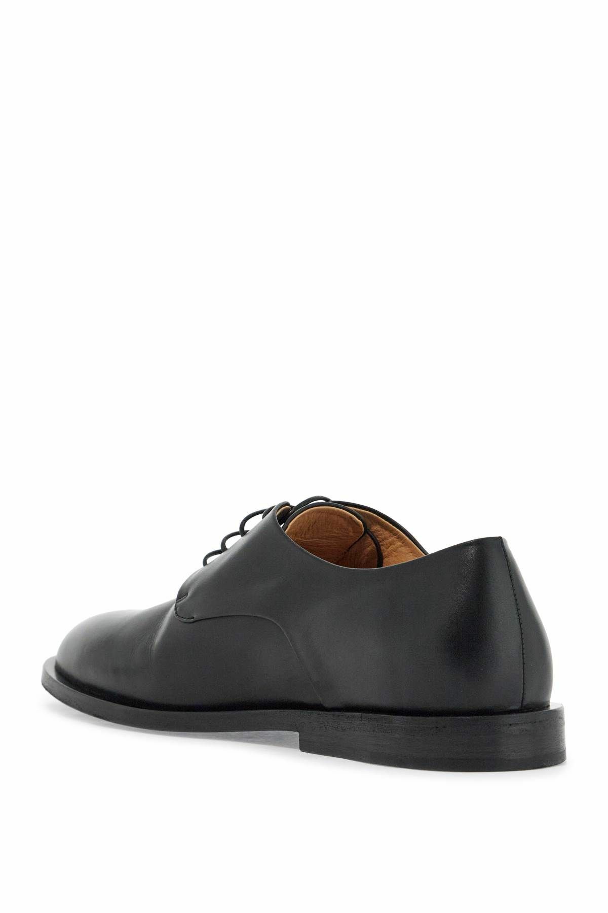 MARSELL black calf leather derby shoes with glossy finish Black Marsèll