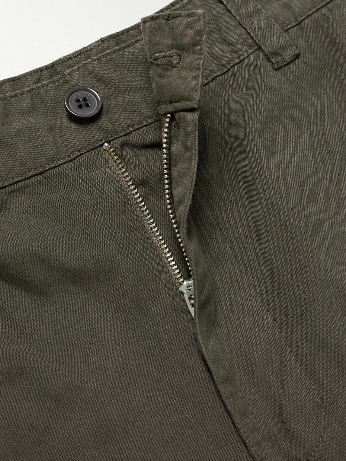 Belstaff - Dispatch Straight-Leg Garment-Dyed Cotton Cargo Trousers ...