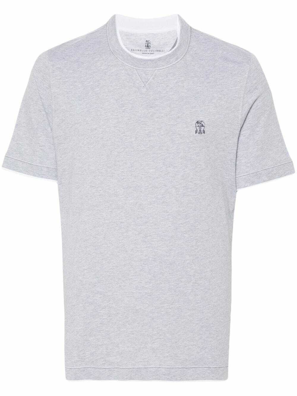 BRUNELLO CUCINELLI - Logo Cotton T-shirt Brunello Cucinelli
