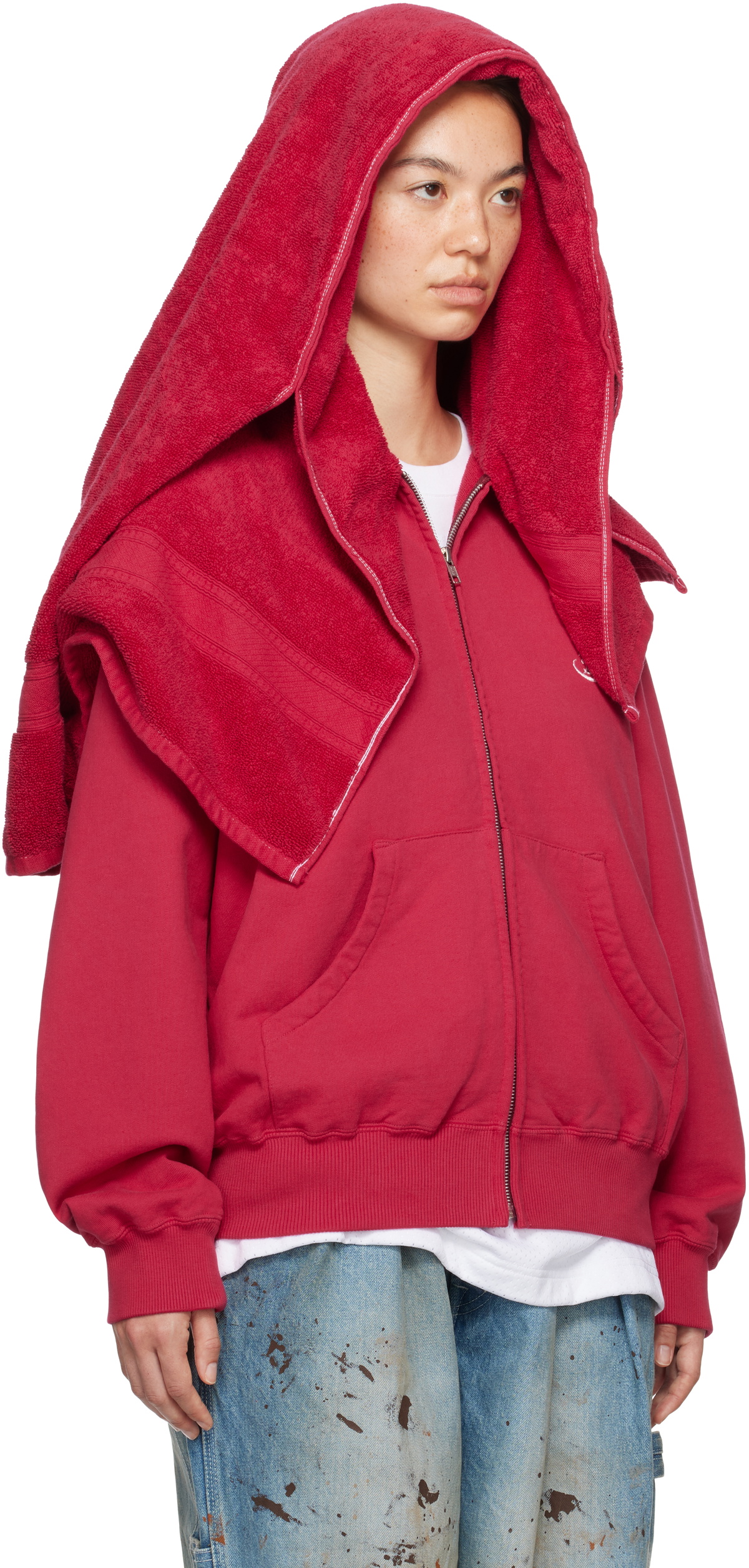 doublet Red Onsen Towel Hoodie Doublet