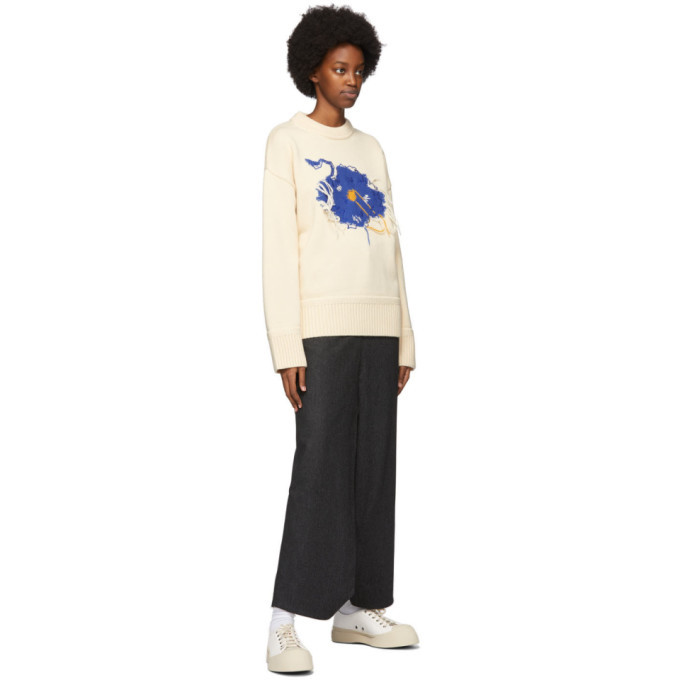 ADER error Off-White Knit Bluessom Sweater ADER error ADER error Off-White Knit Bluessom Sweater ADER error