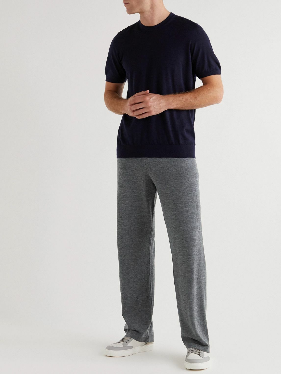 Johnstons of Elgin - Merino Wool Sweatpants - Gray Johnstons of Elgin