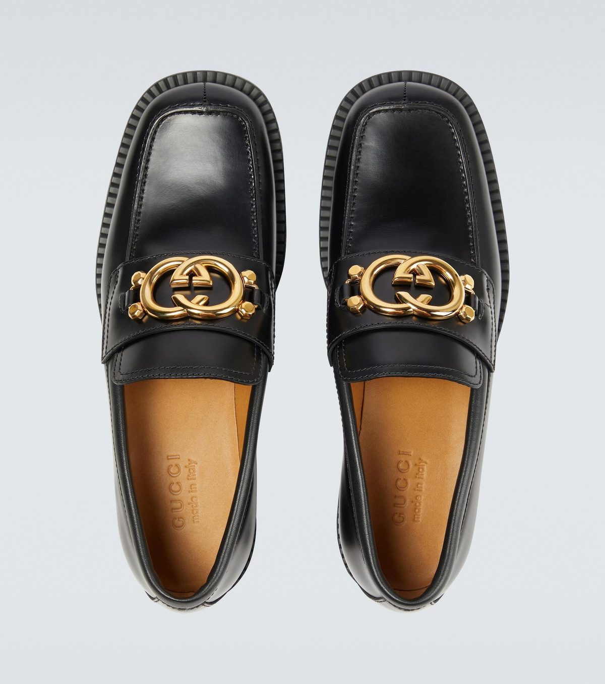 Gucci - Interlocking G leather loafers Gucci