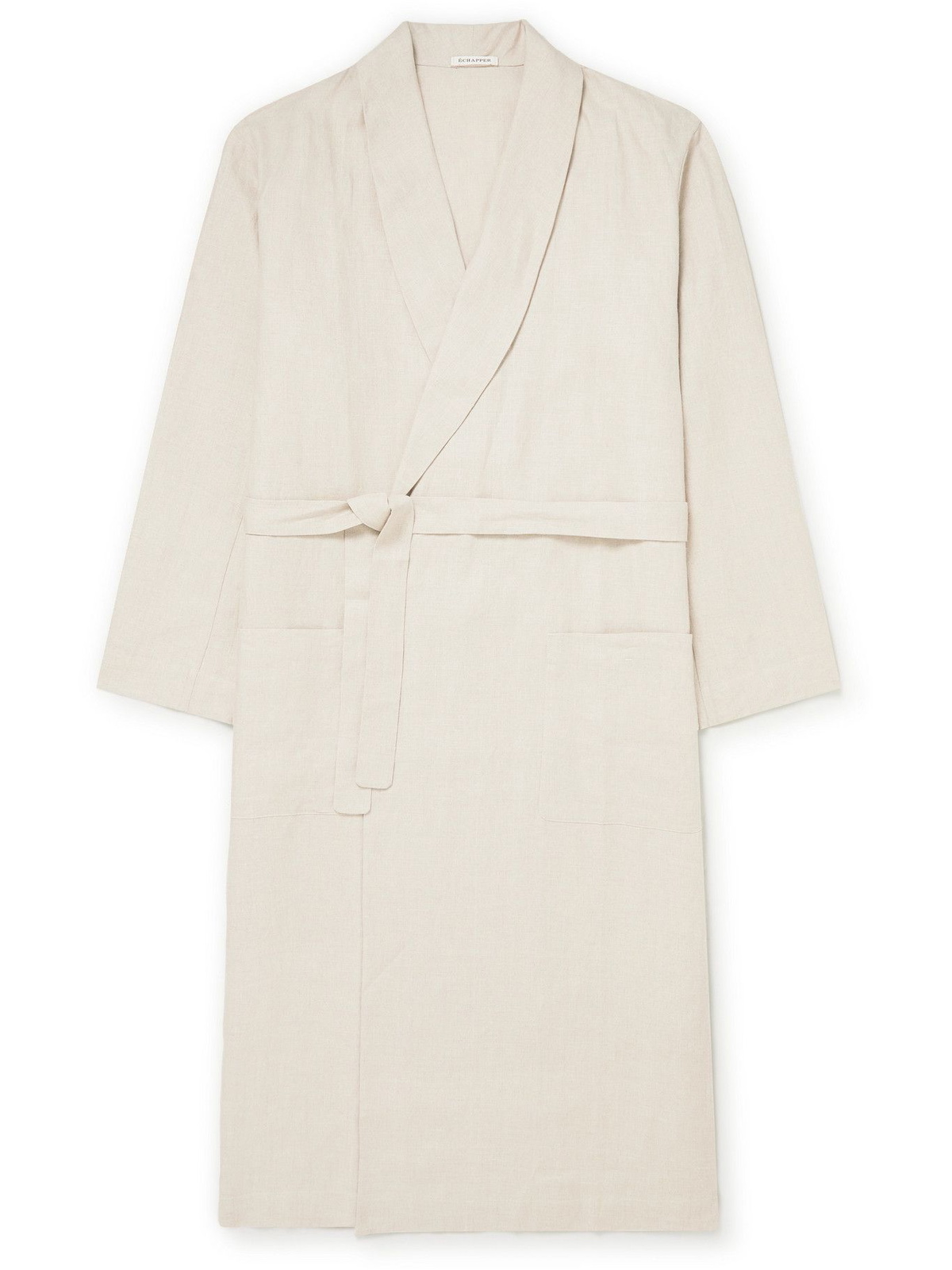 Échapper - Belted Linen-Canvas Robe - Neutrals Échapper