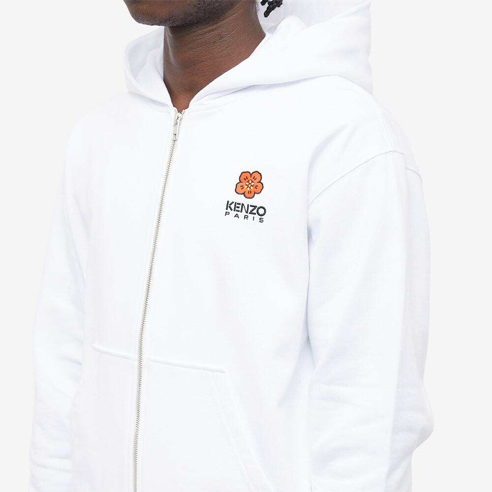 Kenzo Paris Men's Boke Flower Crest Fz Popover Hoody in White Kenzo