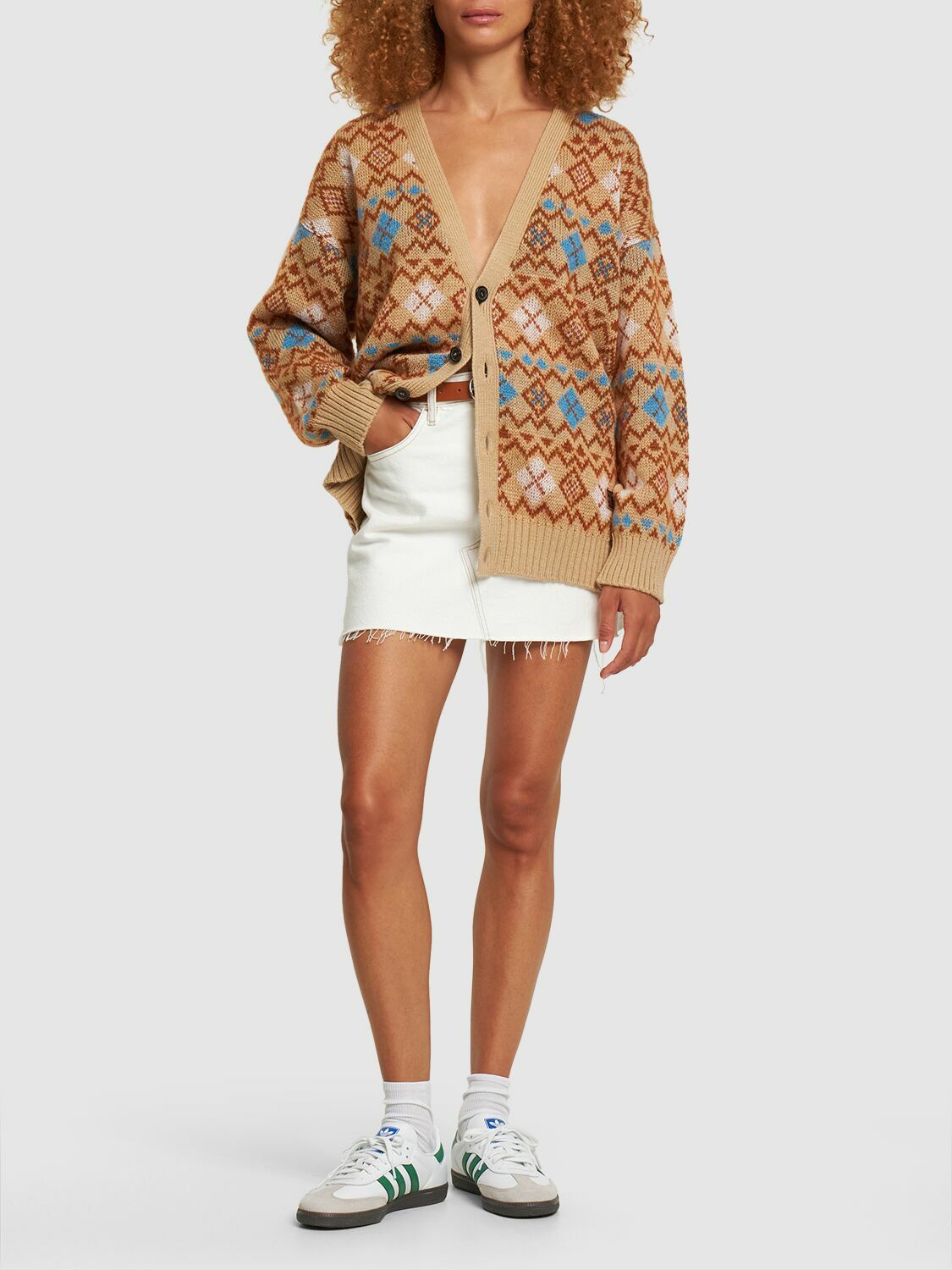 DSQUARED2 - Heart Cutout Wool Knit Cardigan Dsquared2