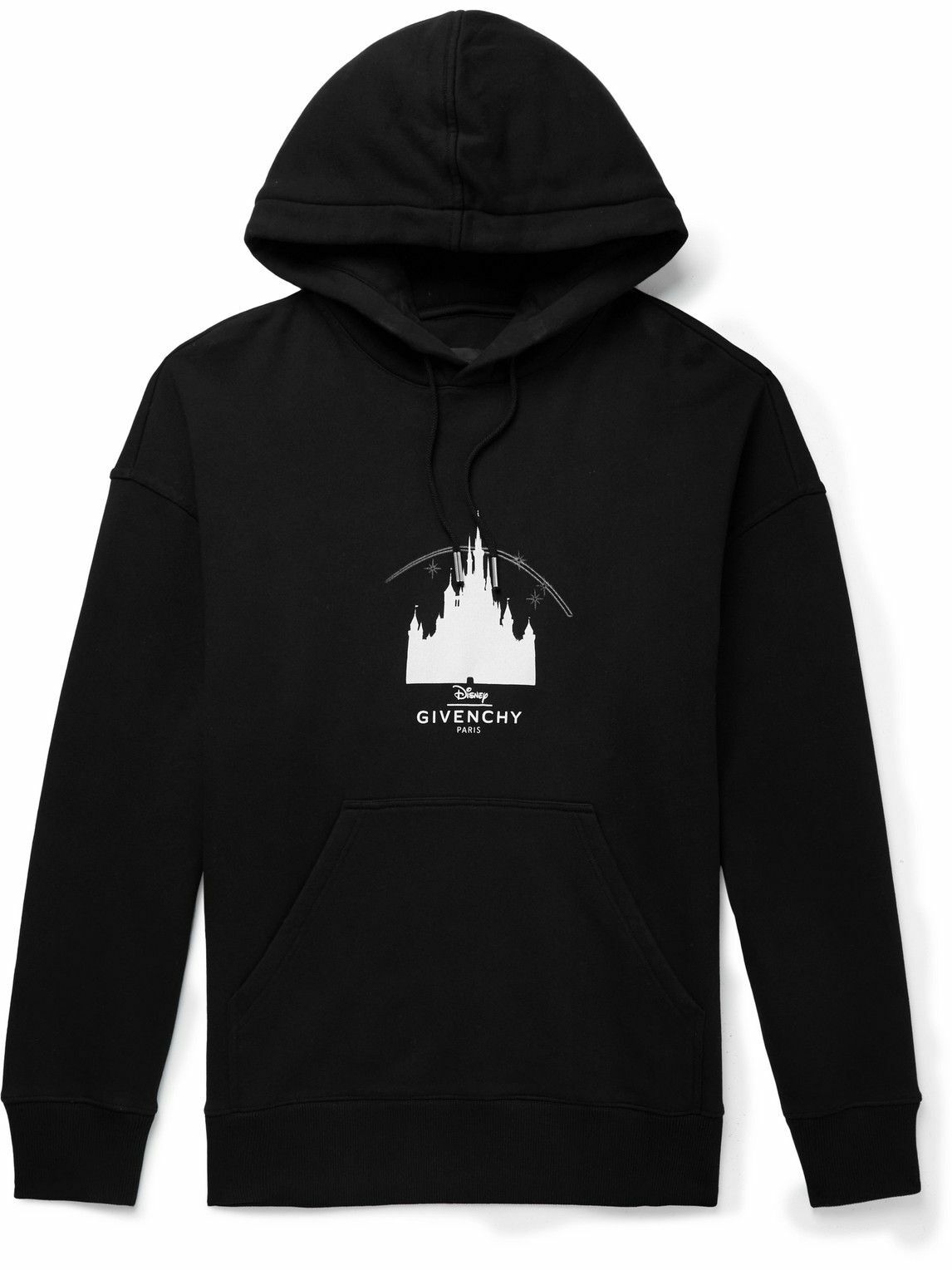 Givenchy - Disney Logo-Print Cotton-Jersey Hoodie - Black Givenchy