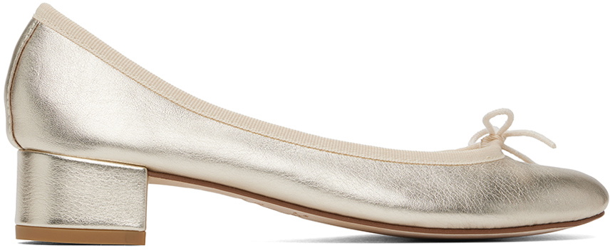 Repetto Gold Camille Heels Repetto