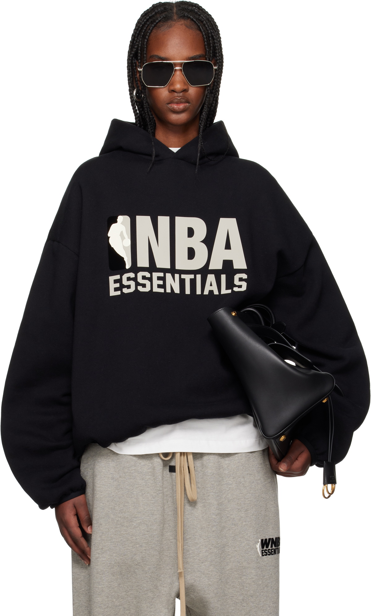 Fear of God ESSENTIALS Black NBA Pull Over Hoodie Fear Of God Essentials