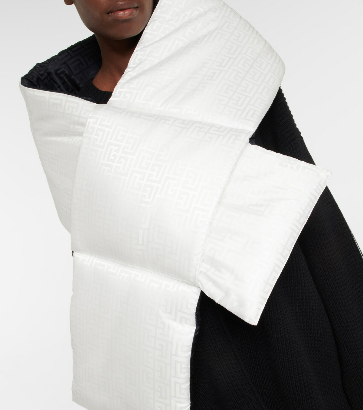 Balmain - Padded monogram scarf Balmain