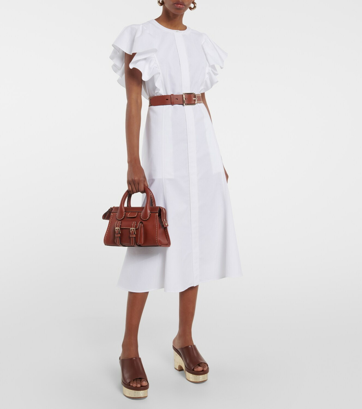 Chloe - Oli leather platform mules Chloe