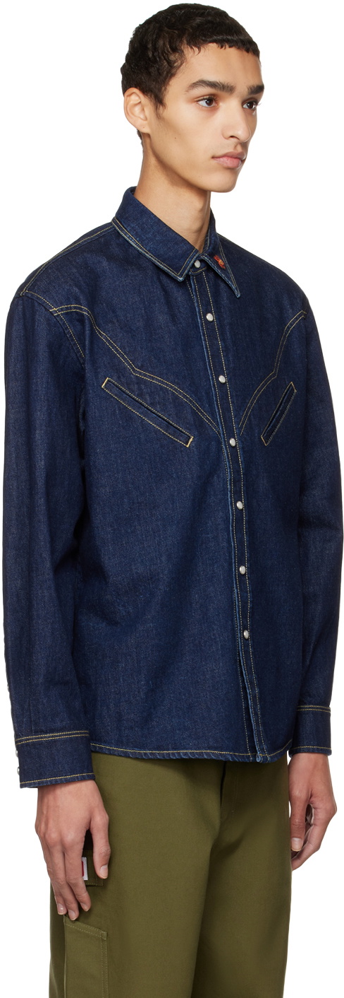 Kenzo Navy Kenzo Paris Western Denim Shirt Kenzo