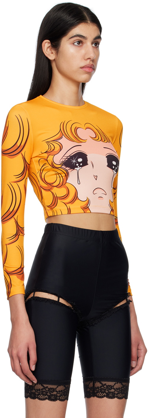 Pushbutton SSENSE Exclusive Yellow Crying Girl Long Sleeve T-Shirt ...