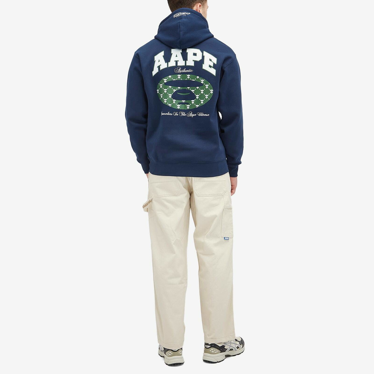 Men's AAPE Monogram Hoody in Navy AAPE by A Bathing Ape