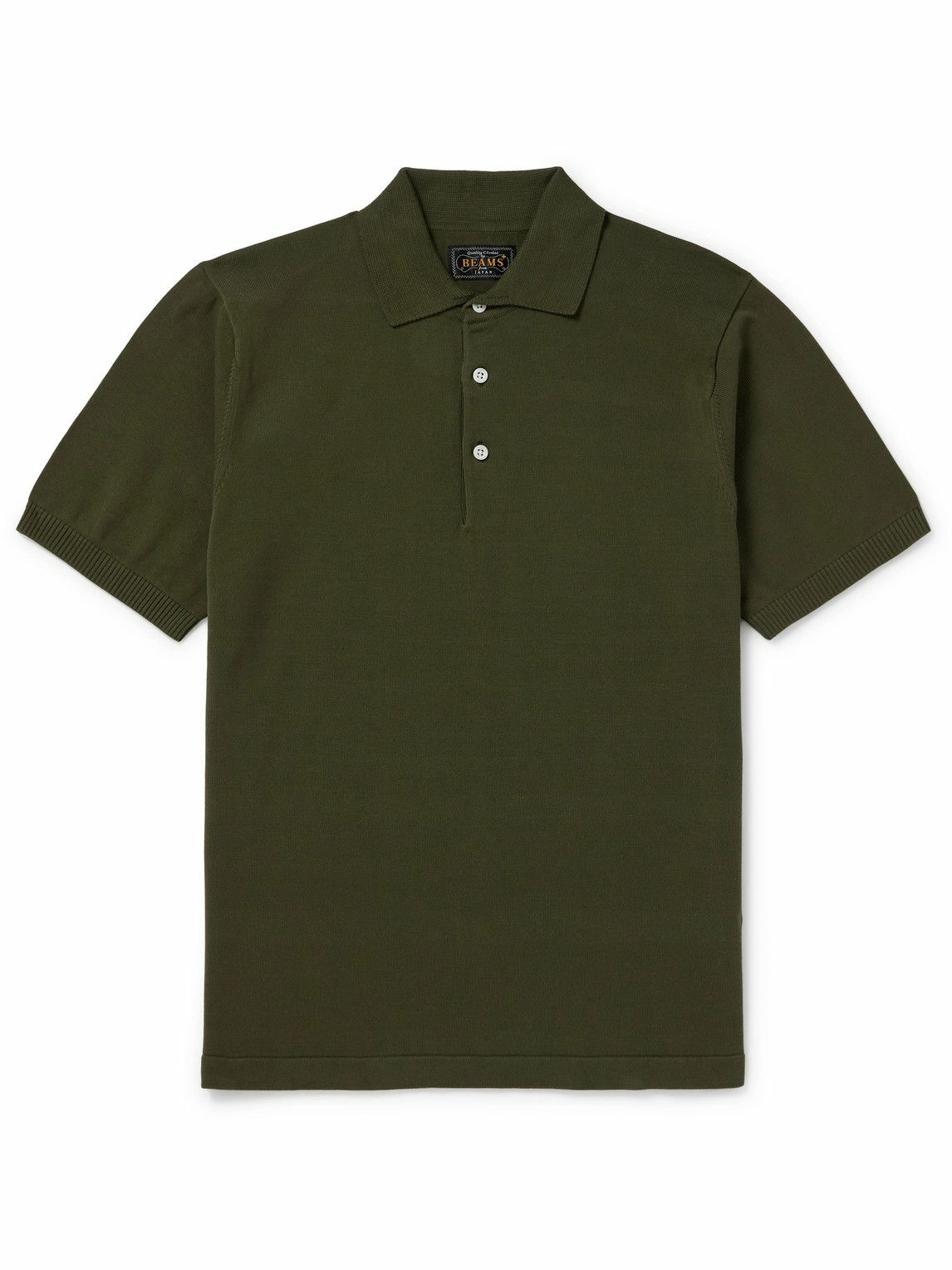 Beams Plus - Cotton Polo Shirt - Green Beams Plus