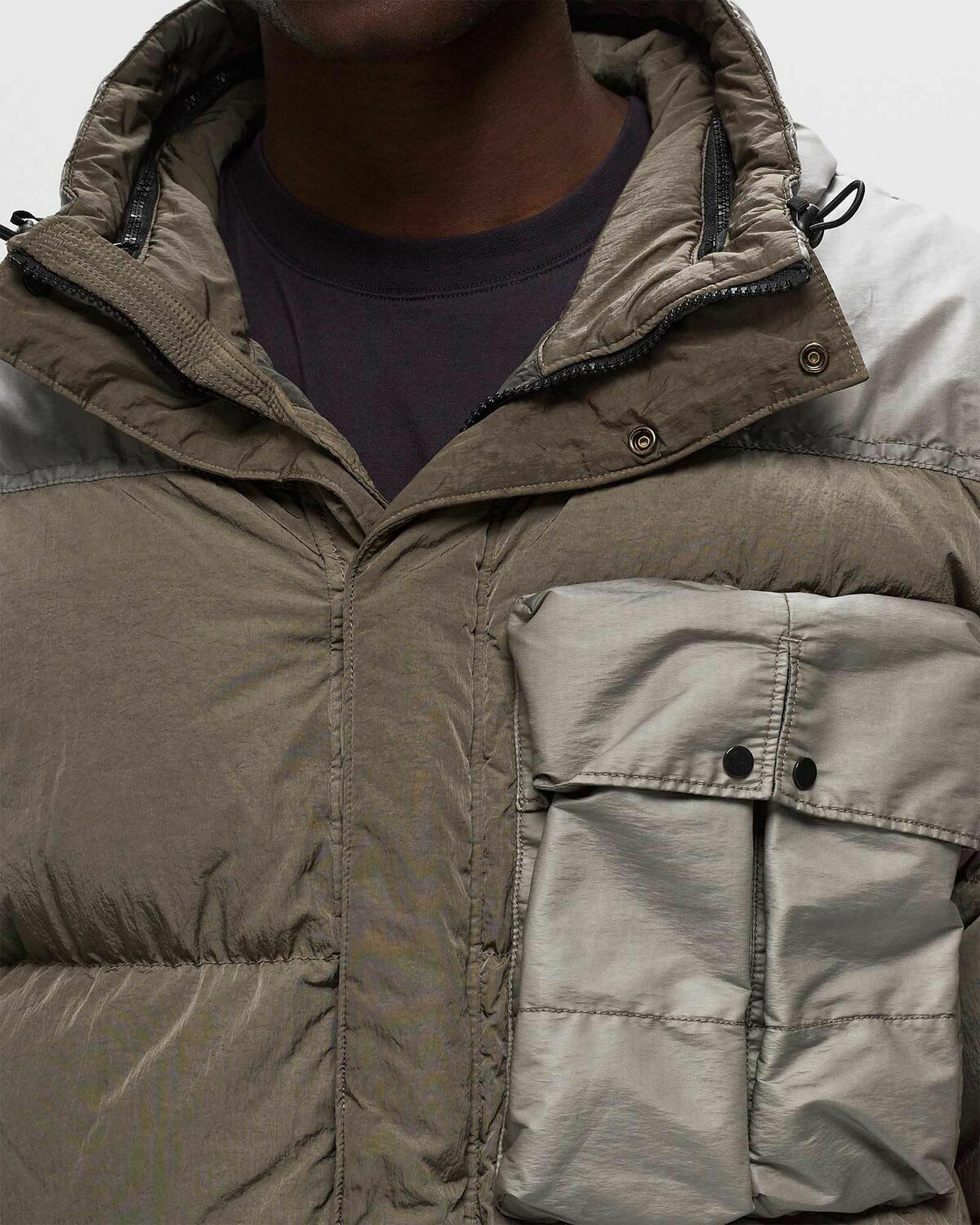 C.P. Company Eco Chrome R Mixed Goggle Down Jacket Brown Down & Puffer ...