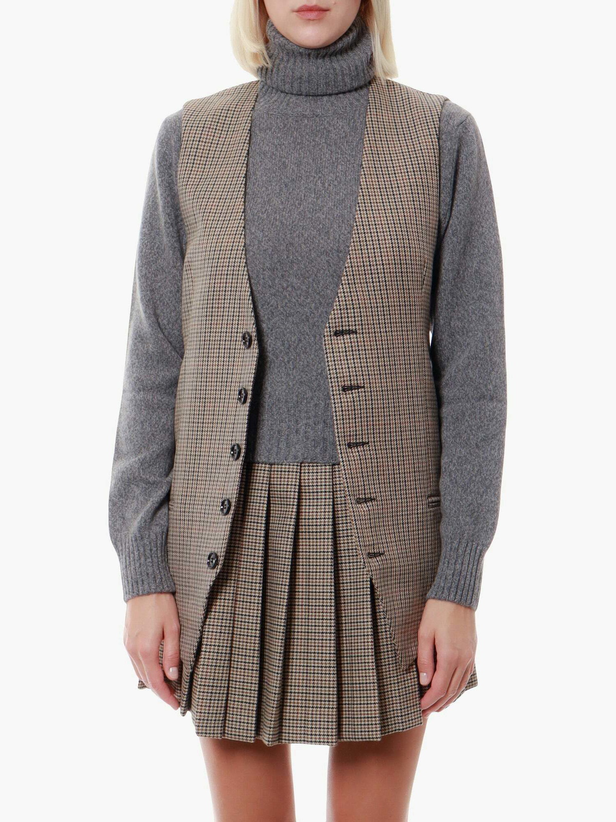 Ami Paris Vest Beige Womens AMI