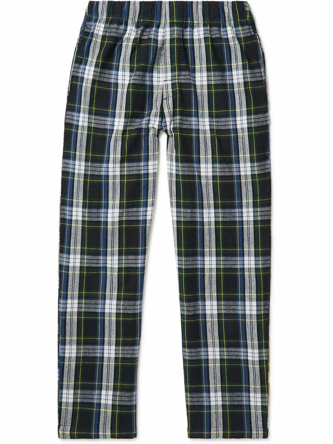 Original Madras - Checked Cotton Pyjama Trousers - Black