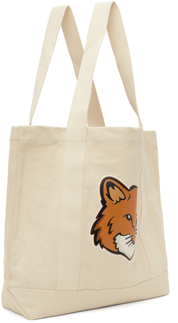 Maison Kitsuné Off-White Fox Head Tote Maison Kitsune