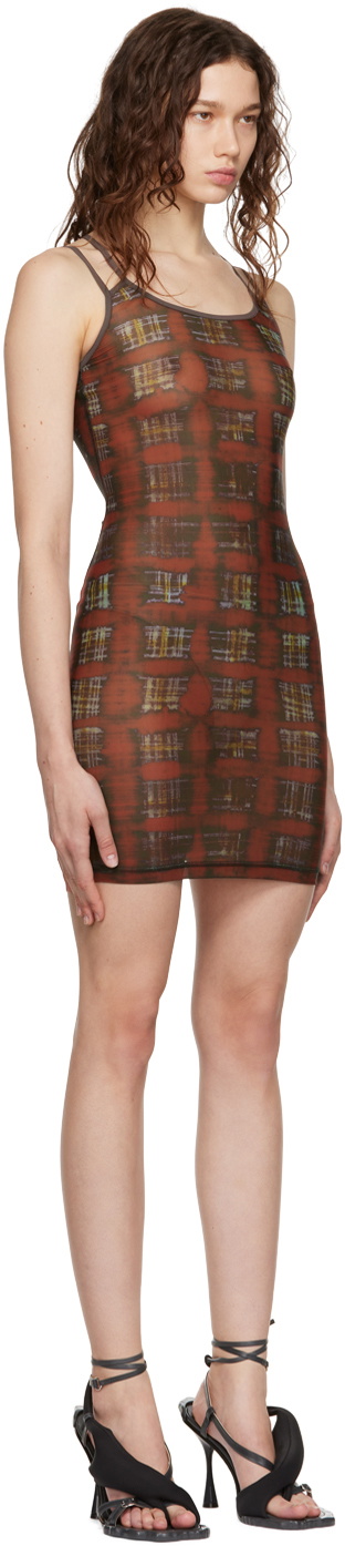 KNWLS Orange Vortex Minidress KNWLS