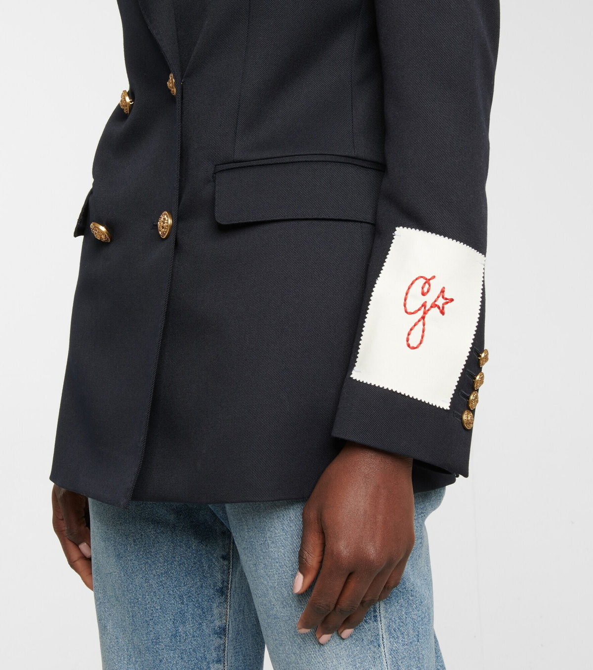Golden Goose - Golden Collection logo-patch blazer Golden Goose Deluxe ...
