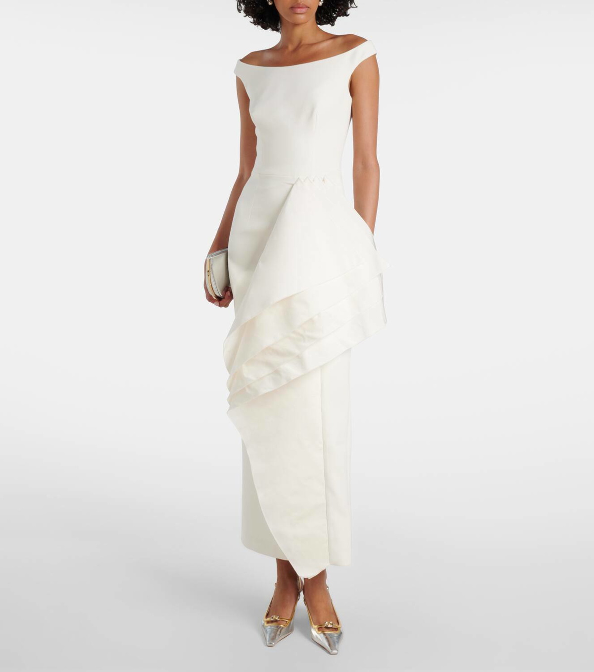Safiyaa Bree draped midi dress Safiyaa