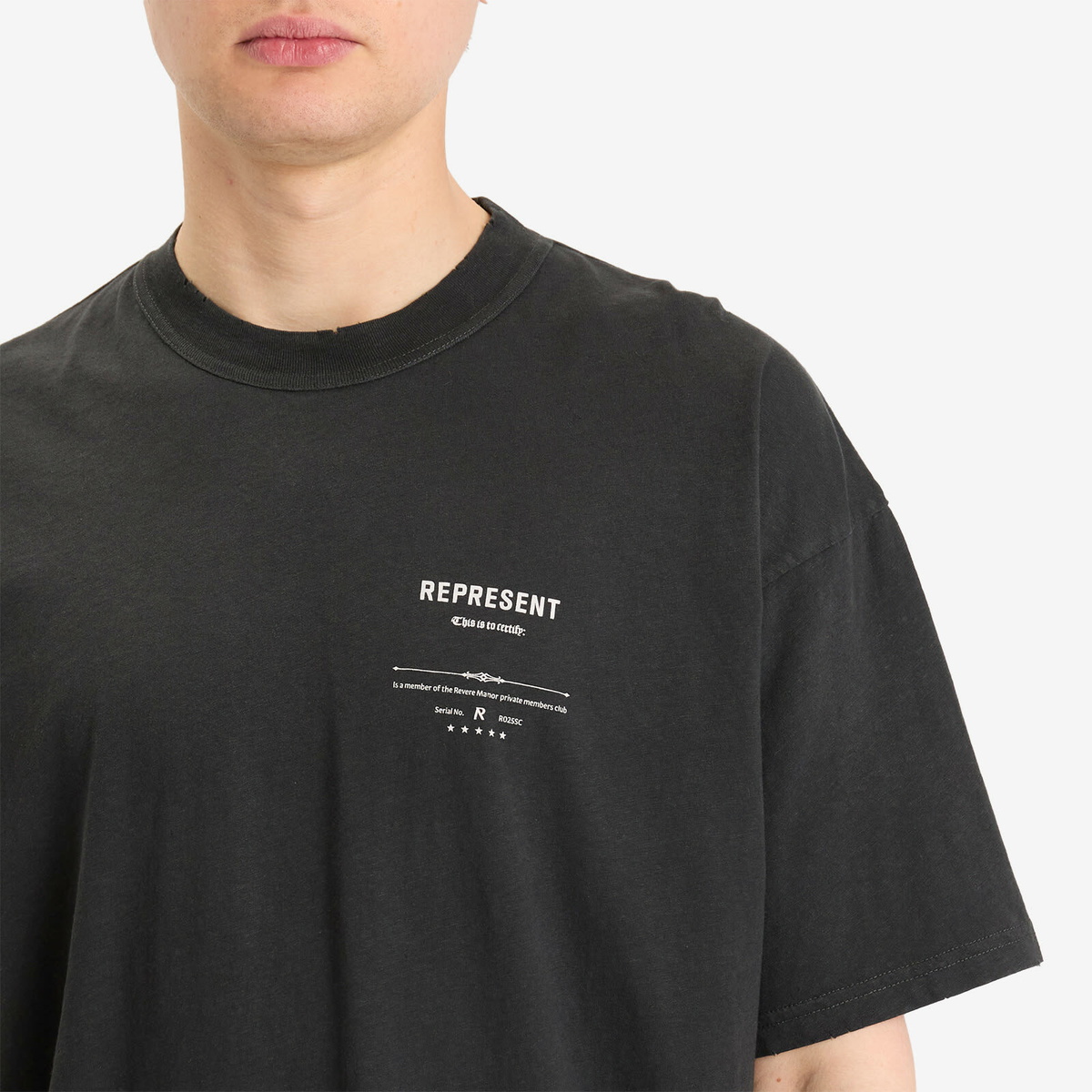 Represent Men's Revere Manor T-Shirt in Stained Black Represent